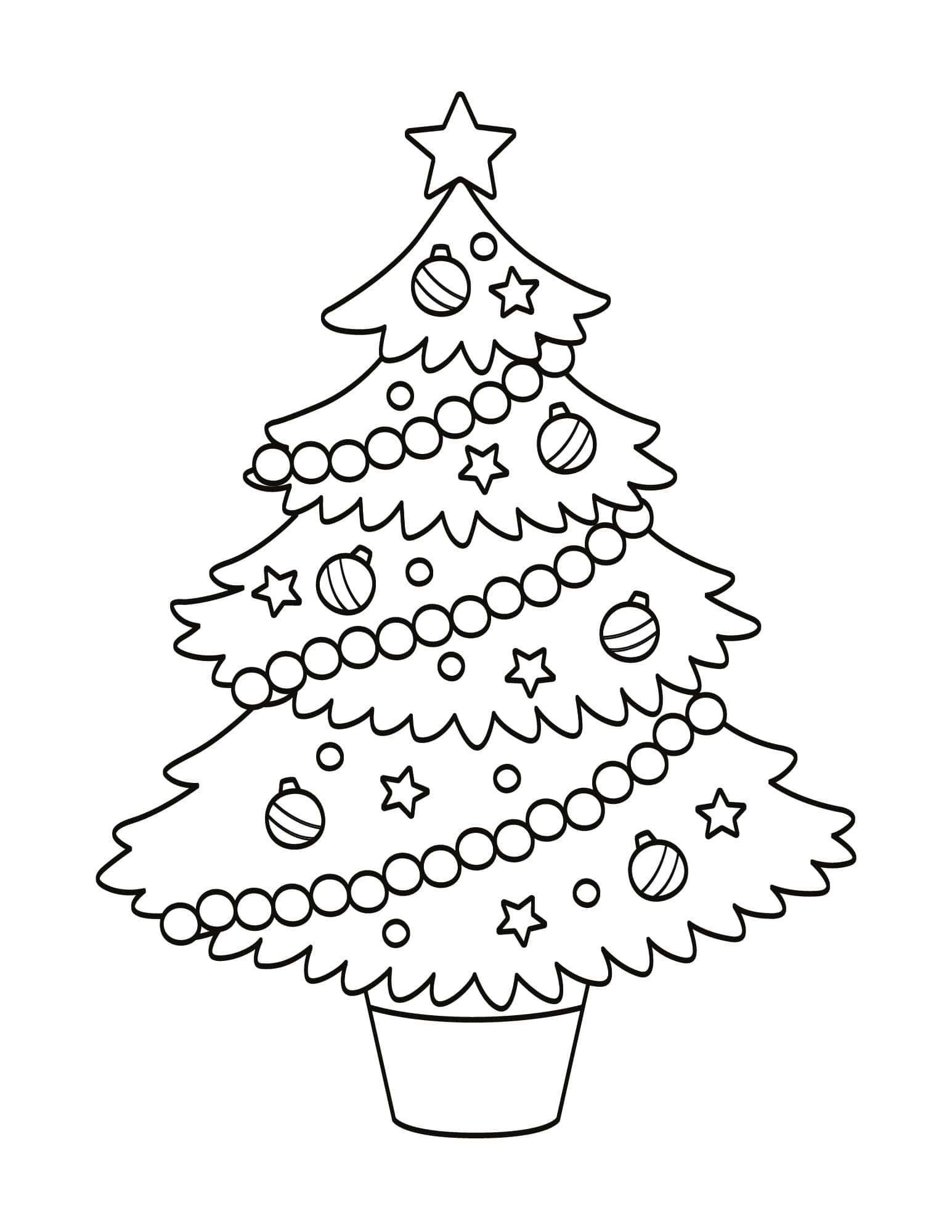 53 Joyful Christmas Tree Coloring Pages - Our Mindful Life