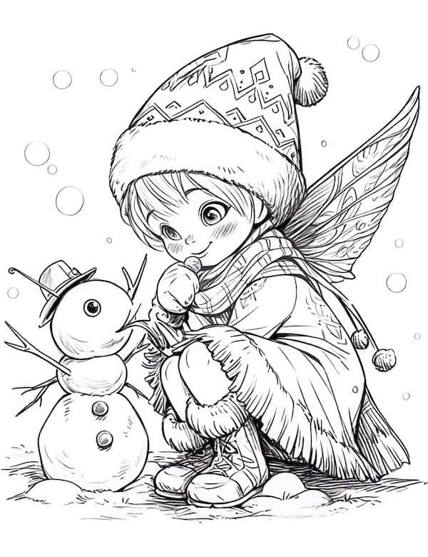 Baby Fairy Coloring Pages