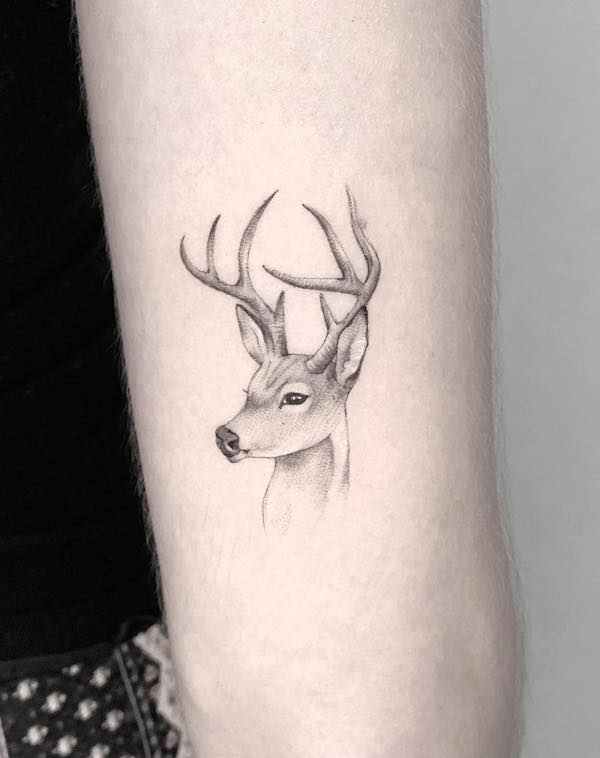 Deer Head Tattoo Designs