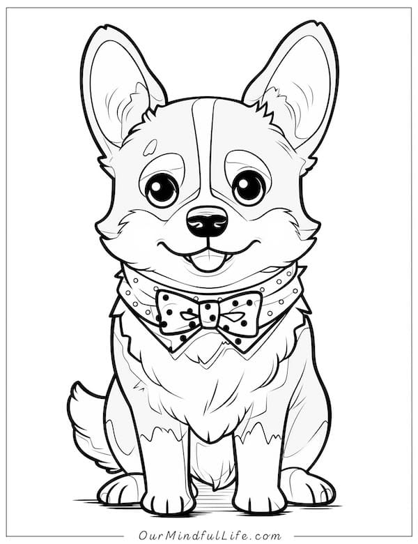 51 Cute Corgi Coloring Pages [Free Printable] - Our Mindful Life