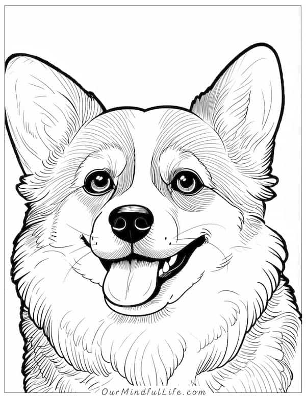 corgi colouring pictures
